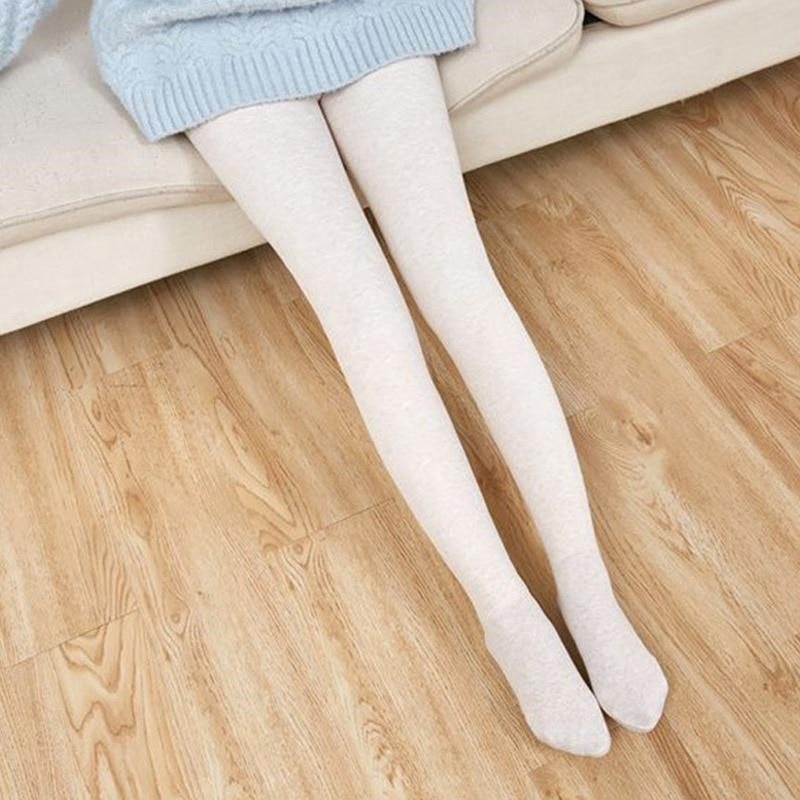 Storos žieminės pėdkelnės Moteriškos saldainių spalvos šiltos vilnos ...